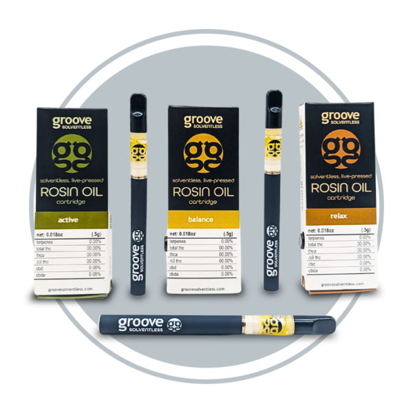 Live Rosin Vape Cartridges by: Groove MT Weed Dispensary